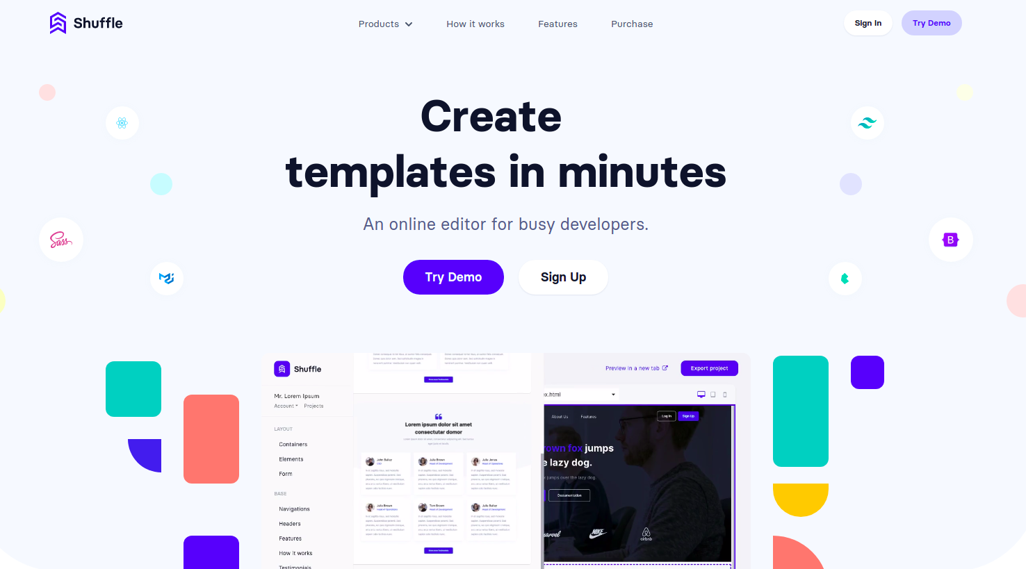 Shuffle - An Online Editor For Busy Developers - Lion Blogger Tech